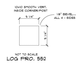 10" x 10" Square Timber Post - Chiseled or Semi Smooth - #503 – Log ...