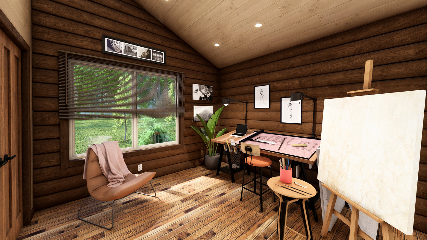 2-Bedroom Log Cabin Kit 28x38 (Kit G) – Log Home Mart