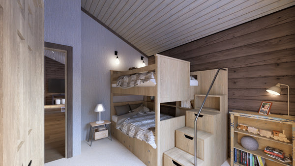 2-Bedroom Log Cabin Kit 24x42 - Floor Plan A (Kit D) – Log Home Mart