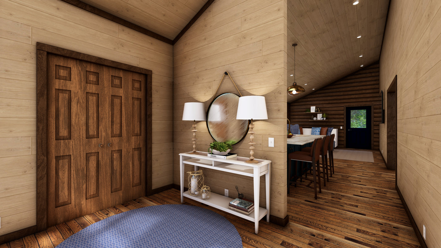 2-Bedroom Log Cabin Kit 28x38 (Kit G) – Log Home Mart