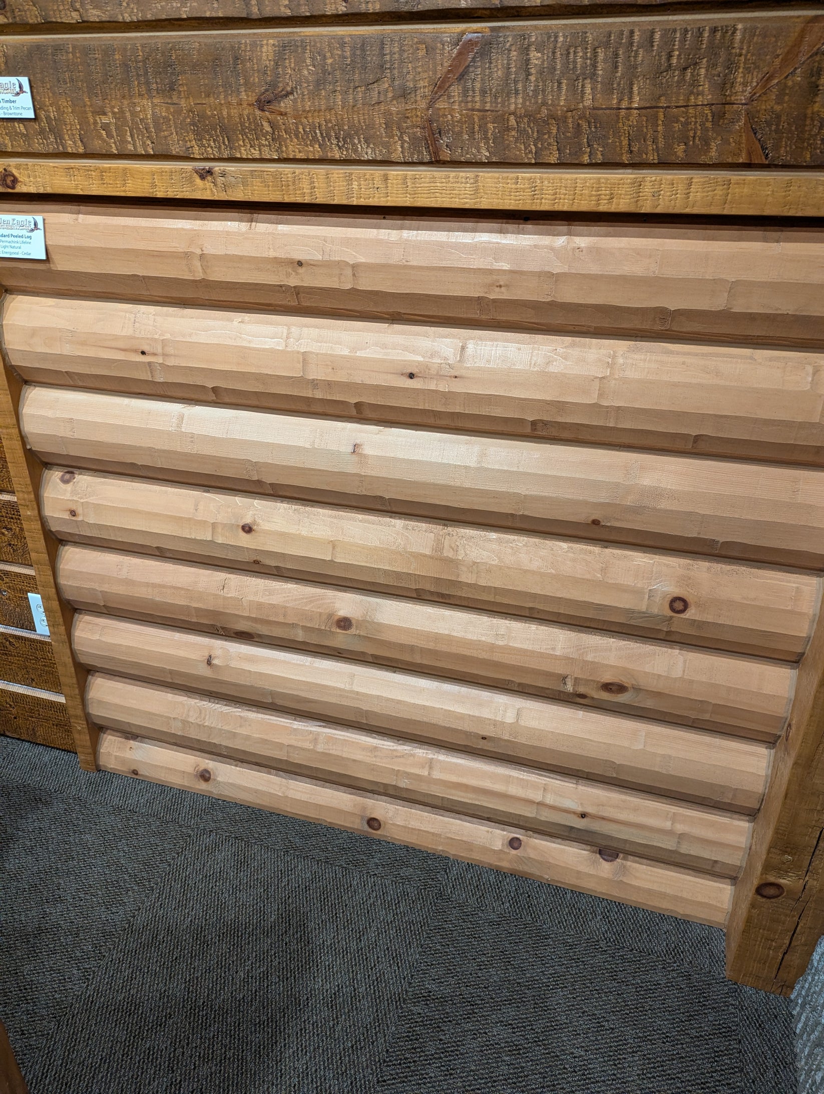 4"x8" Half-Log Siding - Super Round - Machine Peeled Surface - Bulk Di ...