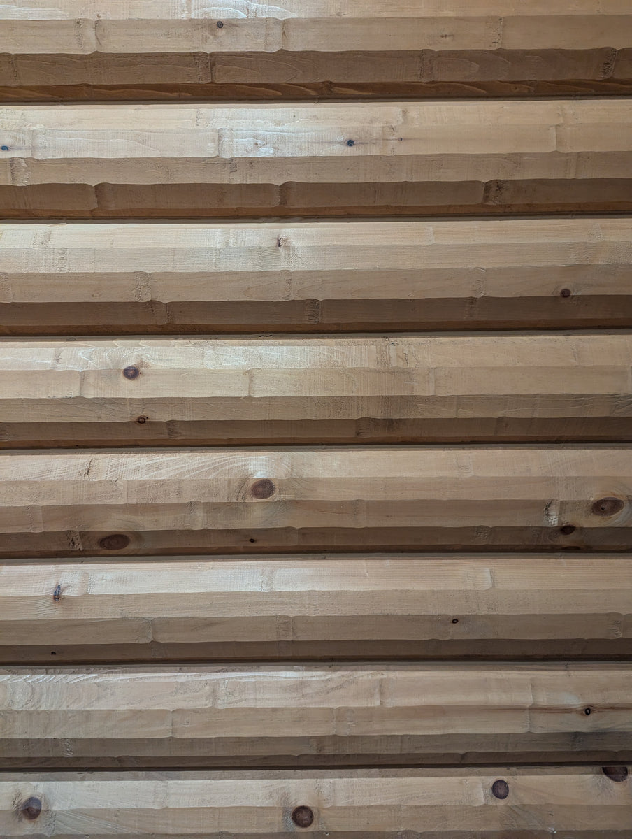 4"x8" Super Round Half Log- Machine Peeled Surface - #441 – Log Home Mart