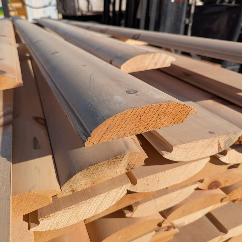 Clearance - 2 x 6 Quarter Log Siding - Shiplap - Old #12 – Log Home Mart