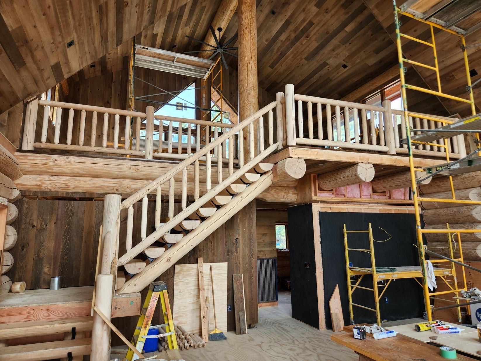 EZ Log Stair System - Easy Installation - 3 ft. Wide Treads – Log Home Mart