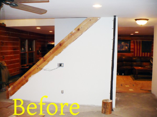 Log Post Wraps - Pine Decorative Home Decor Man Cave Bar Basement Deco ...