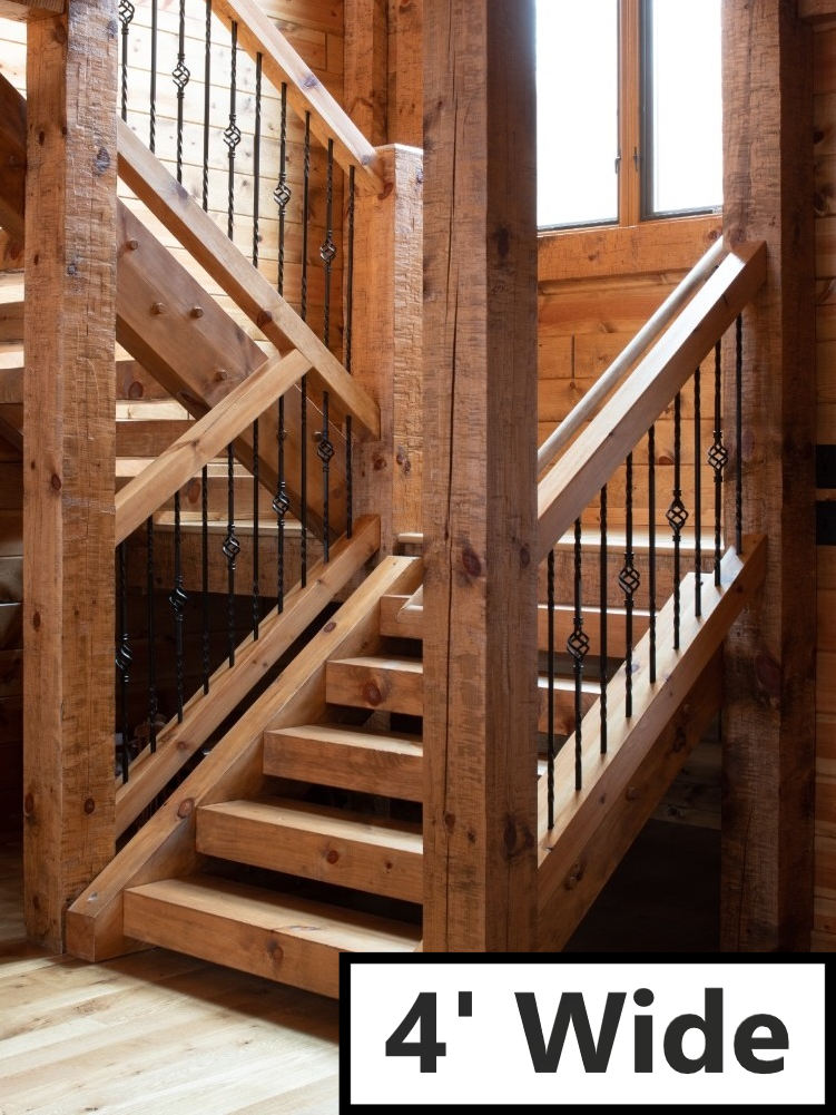 Log & Timber Stairs – Log Home Mart