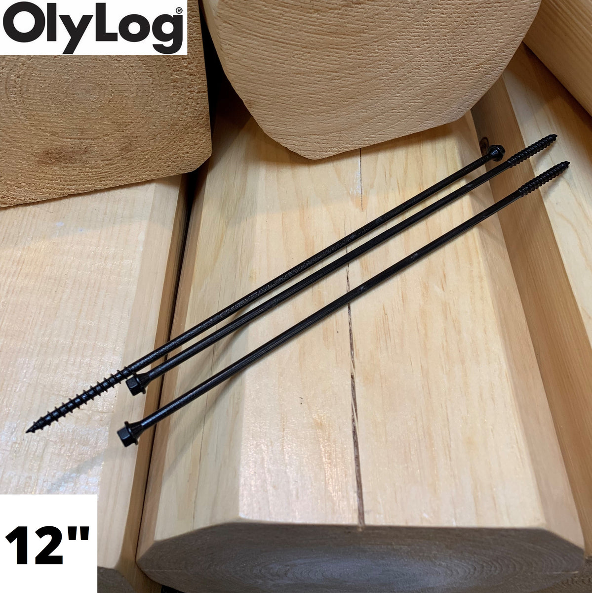 12" Log & Timber Screws - OlyLog – Log Home Mart