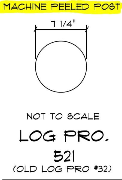 8" Round Log Post - Milled - #521 Machine Peeled – Log Home Mart