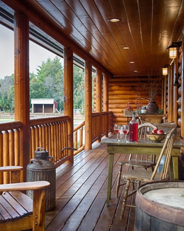 8" Round Log Post - Milled - #521 Machine Peeled – Log Home Mart