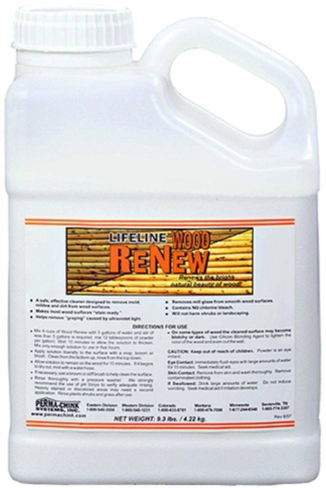 Wood ReNew® - Wood/Log Brightener - Cleaner for Weather-Damaged Wood ...