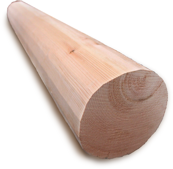 8" Round Log Post - Milled - #521 Machine Peeled – Log Home Mart